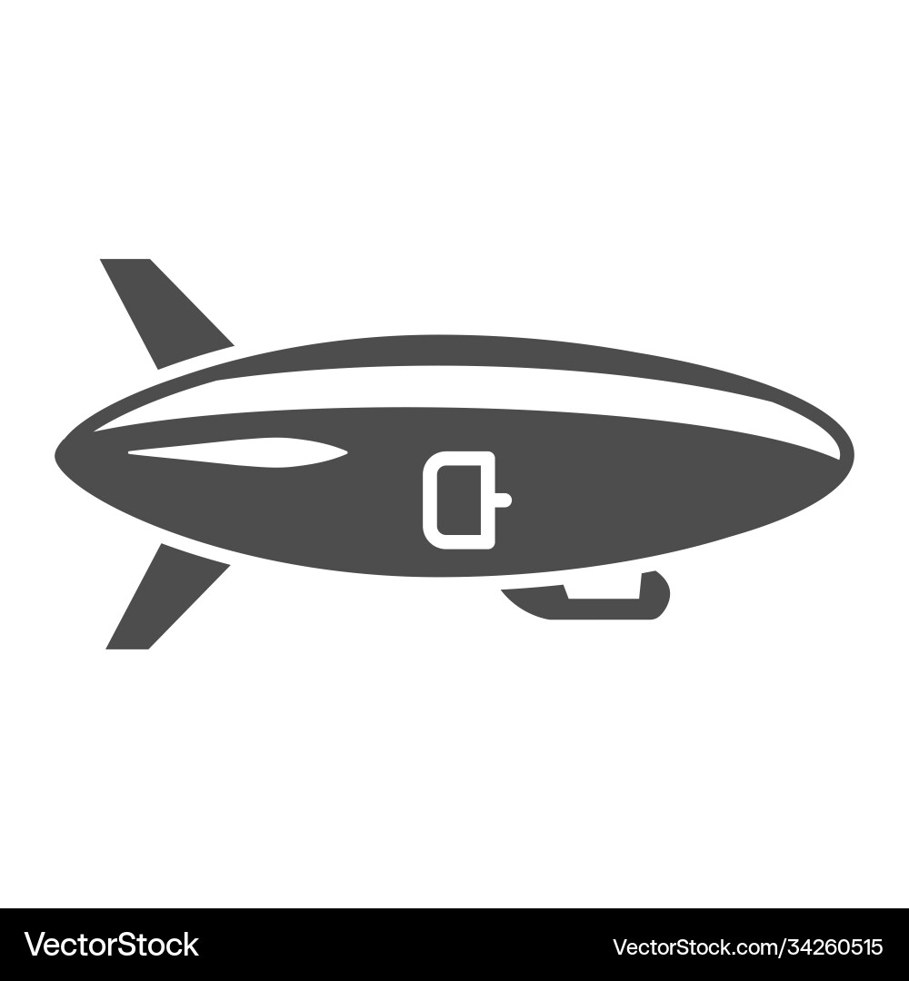 Airship solid icon air transport and flying Vector Image