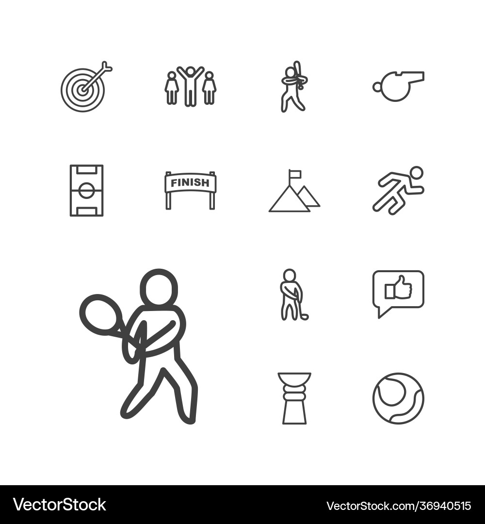 Competition icons Royalty Free Vector Image - VectorStock