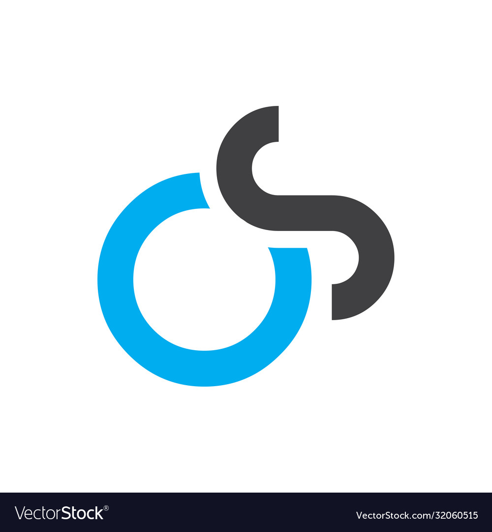 Initial letter os logo design template abstract Vector Image Initial letter os logo design template abstract Vector Image