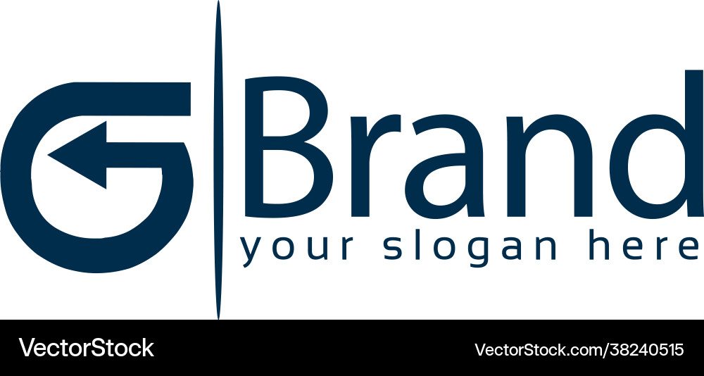 Letter g logo with arrow g initial flat design Vector Image