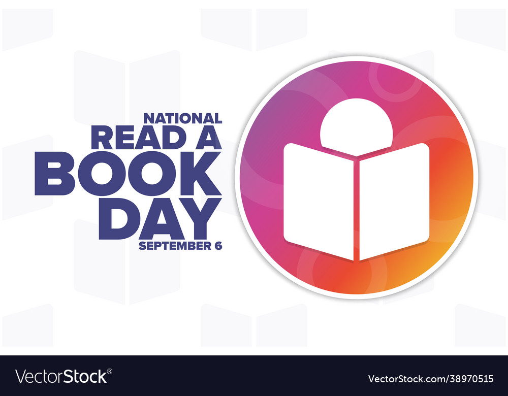 National read a book day september 6 holiday Vector Image