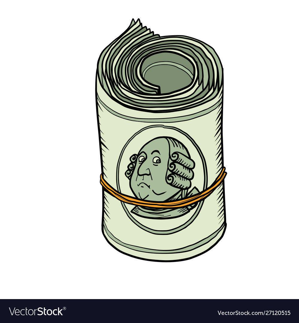 One Hundred Dollars Bundle Banknotes Gum Vector Image one-hundred-dollars-bundle-banknotes-gum-vector-image