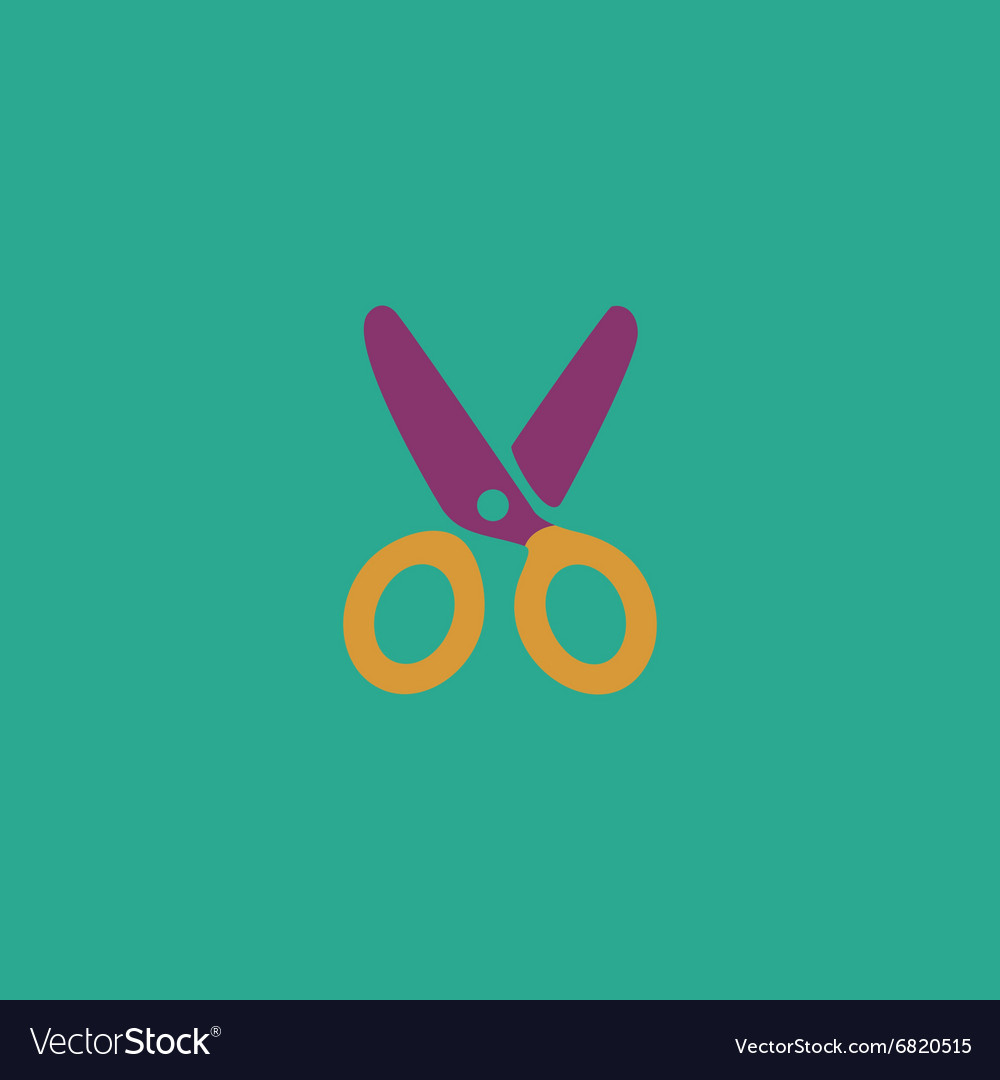 Scissors flat icon Royalty Free Vector Image - VectorStock