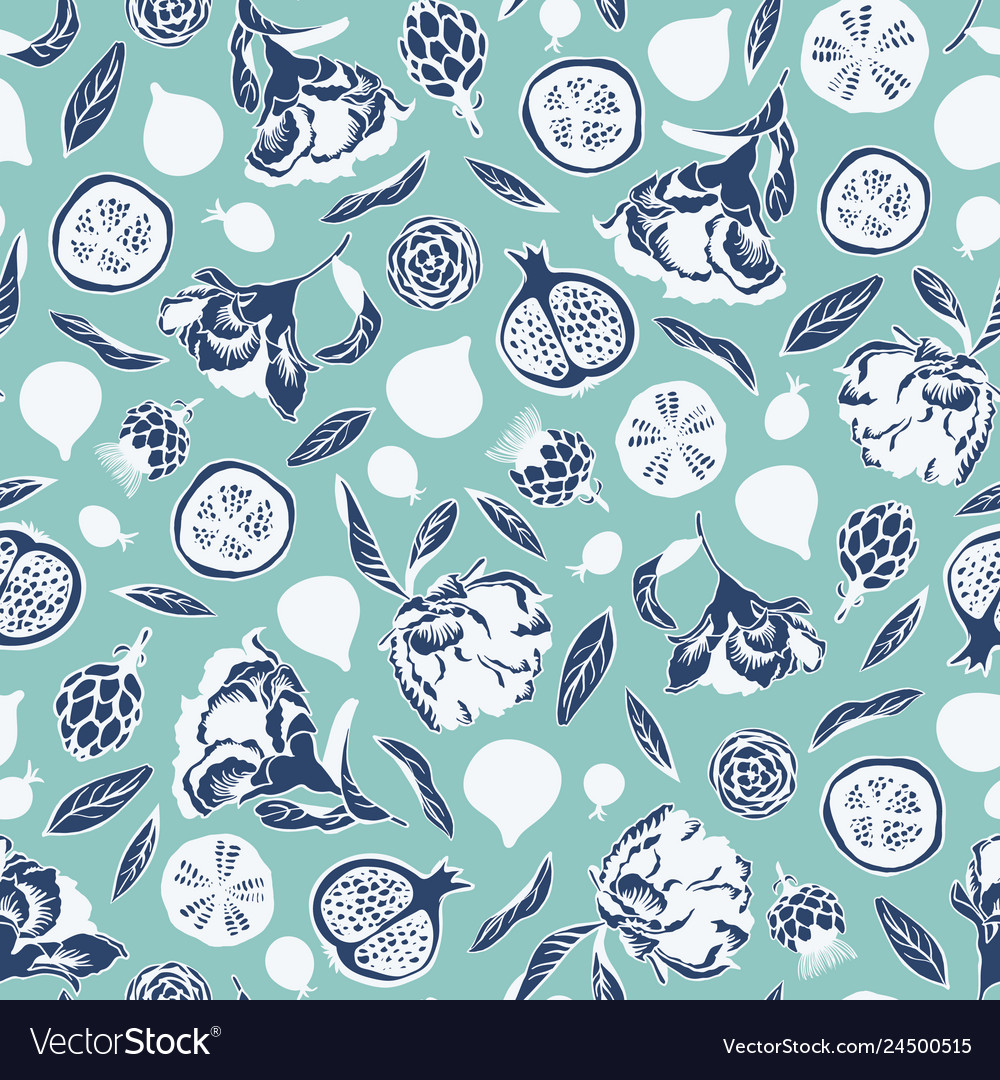 Seamless pattern background with elements Vector Image