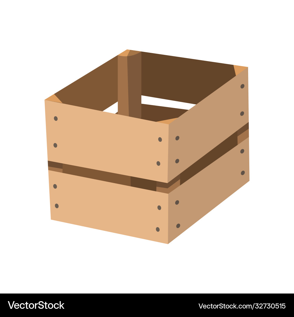 Wooden drawer box package transportation Vector Image