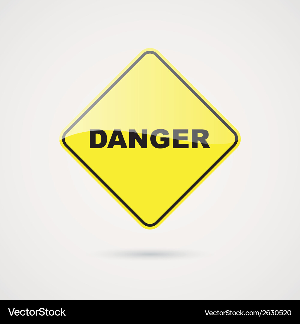 Abstract danger signal on a white background Vector Image