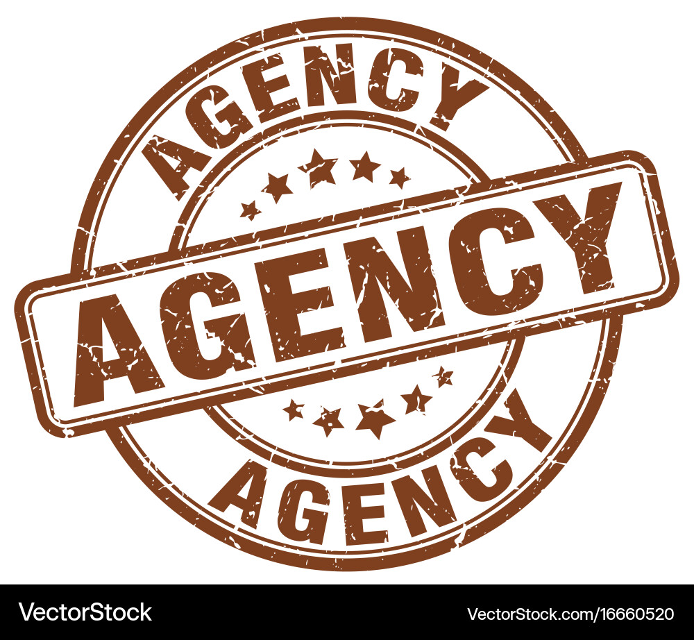 Agency brown grunge stamp Royalty Free Vector Image