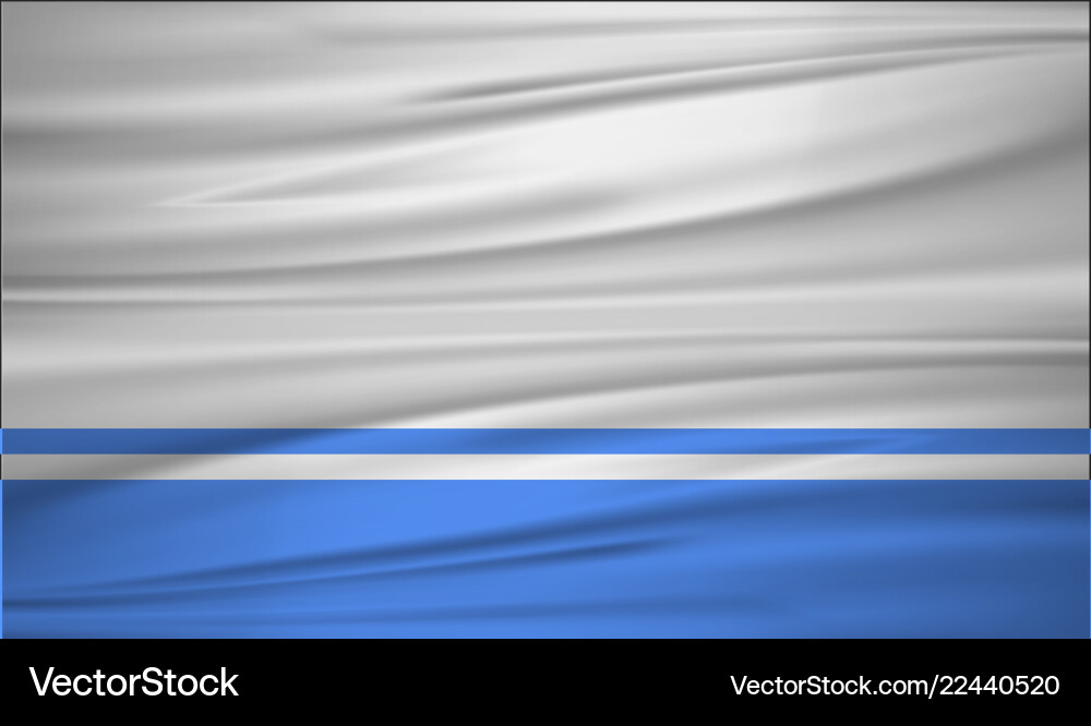 Altai republic flag blowig Royalty Free Vector Image