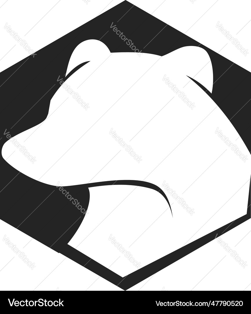 Bear logo template icon brand identity isolated Vector Image
