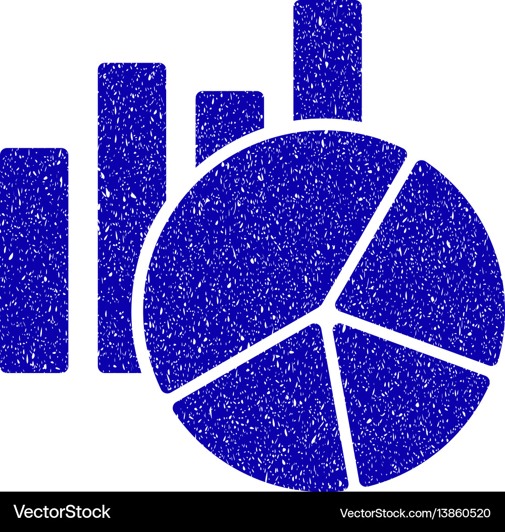 Charts icon grunge watermark Royalty Free Vector Image