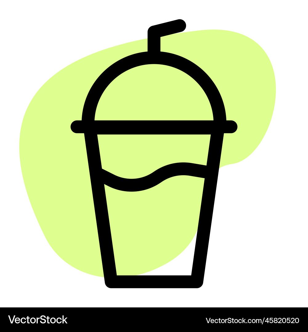 Chilled milkshake served in takeaway cup Vector Image