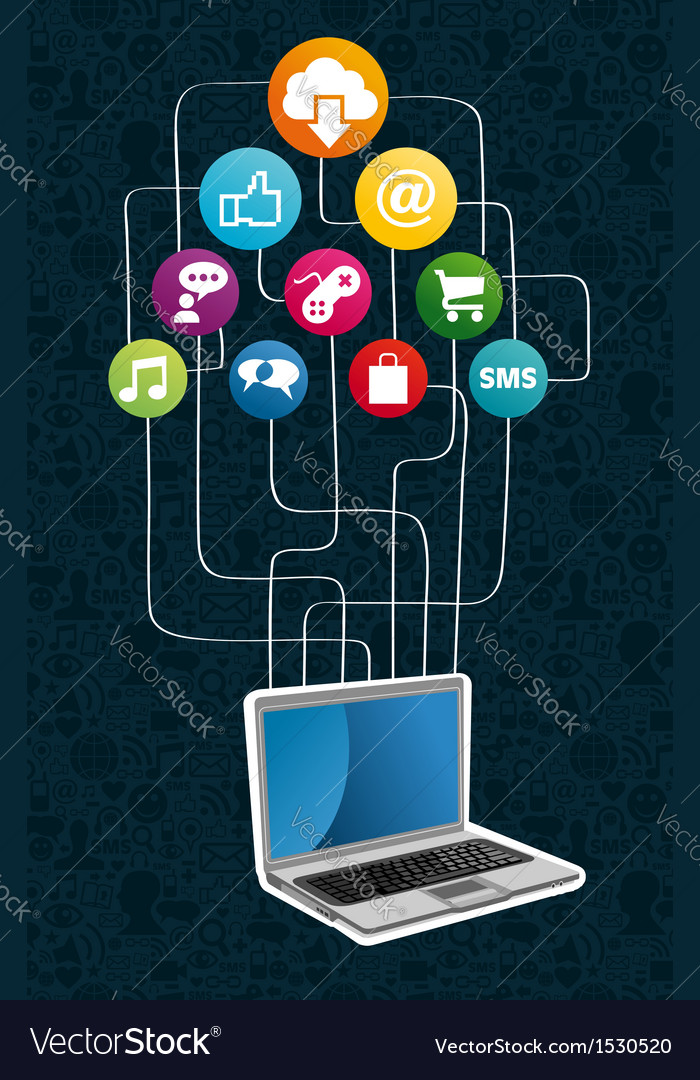 Cloud computing network concept Royalty Free Vector Image