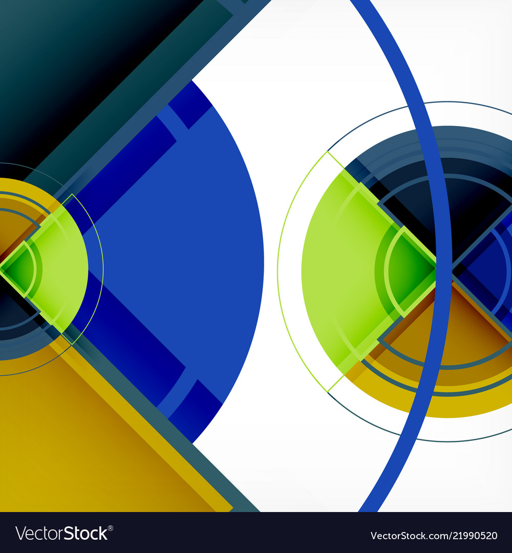Creative Circles Geometric Abstract Background Vector Image