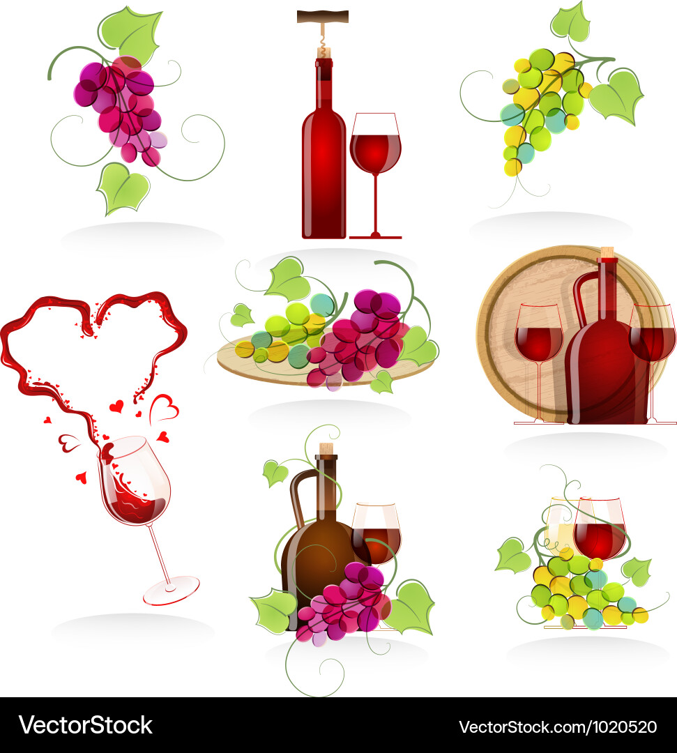 Design elements of the icon wines Royalty Free Vector Image