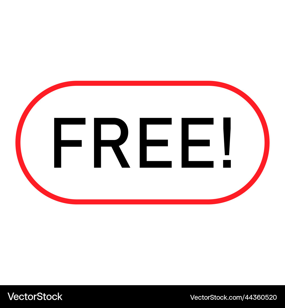 Free web button sign promotion design label icon Vector Image