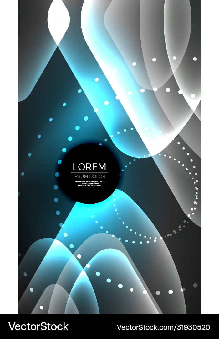 Glowing neon shiny transparent abstract geometric Vector Image