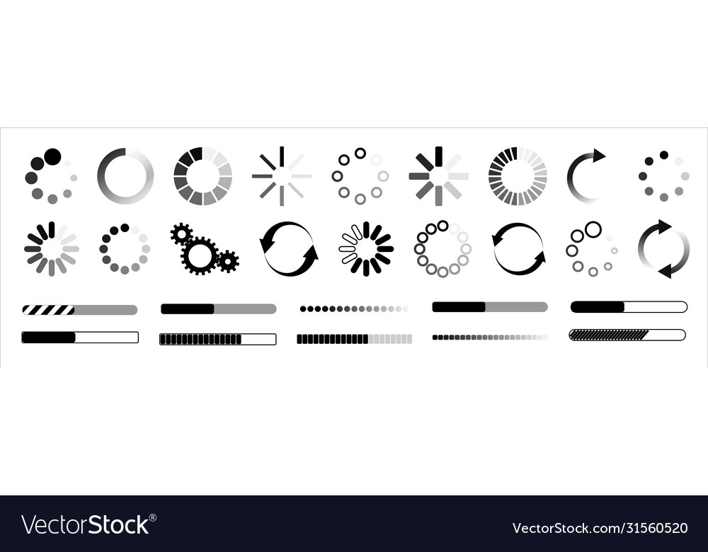Load icon loading circle website buffer loader Vector Image