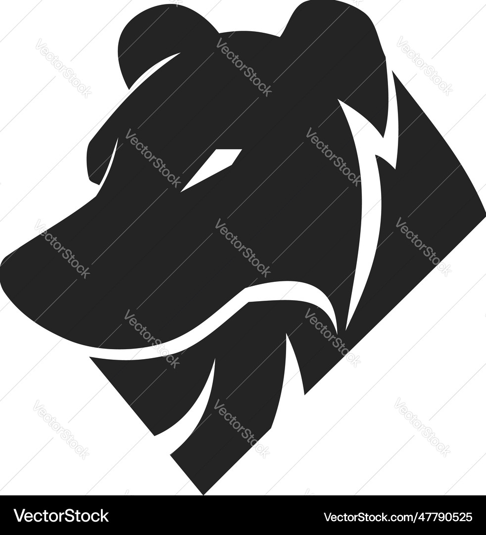 Bear logo template icon brand identity isolated Vector Image