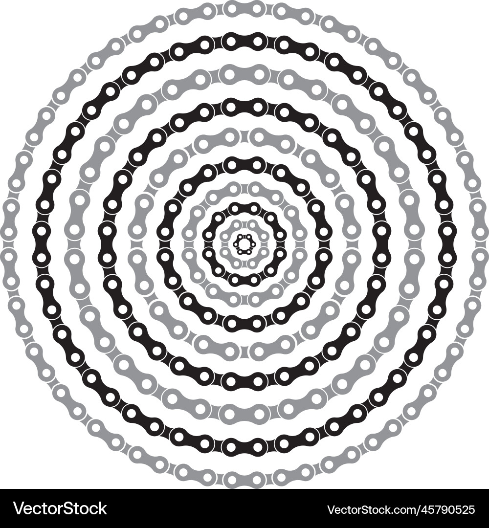 Collection of round bicycle chain border frames Vector Image
