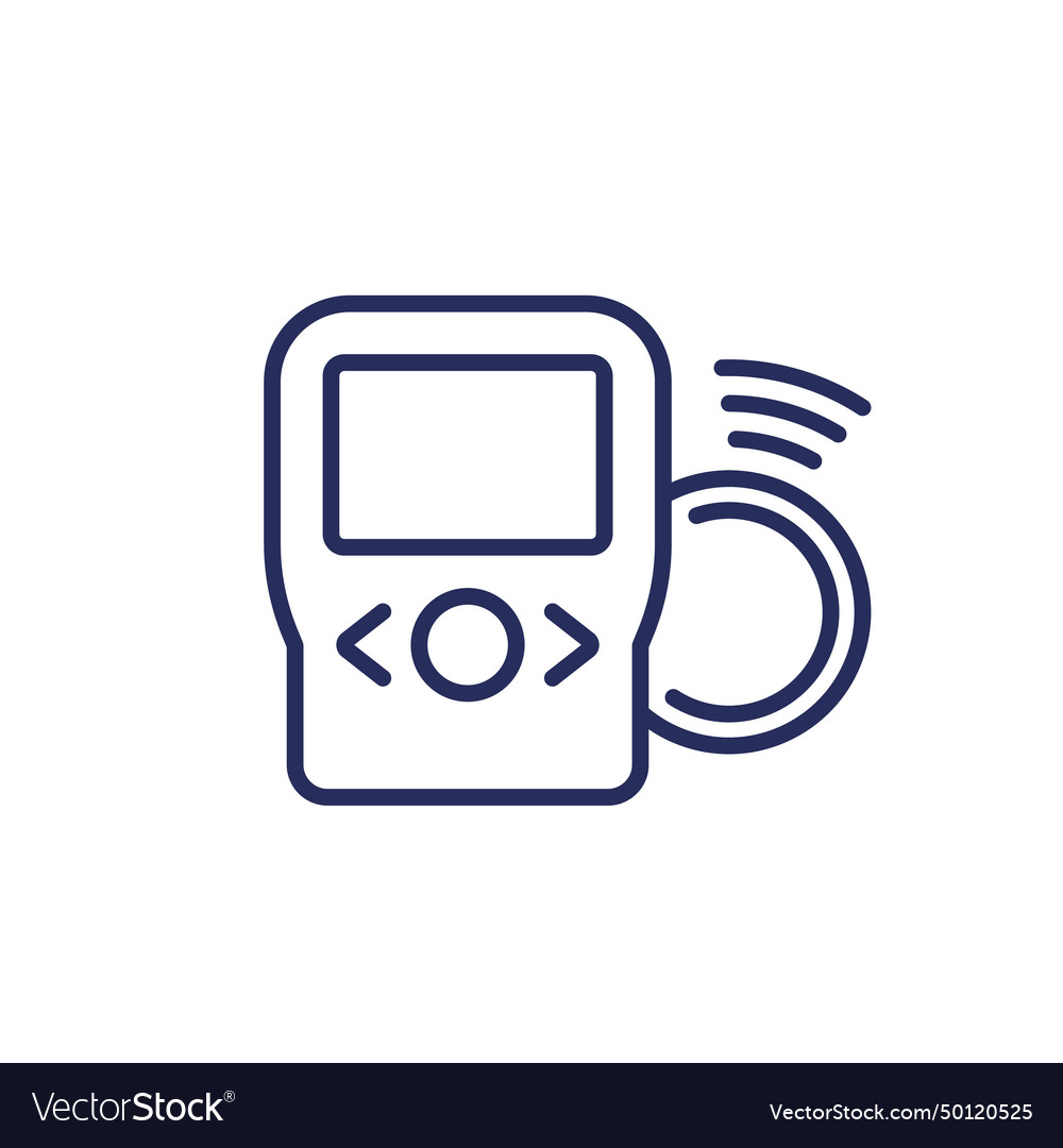Continuous glucose monitoring line icon Royalty Free Vector Continuous glucose monitoring line icon Royalty Free Vector