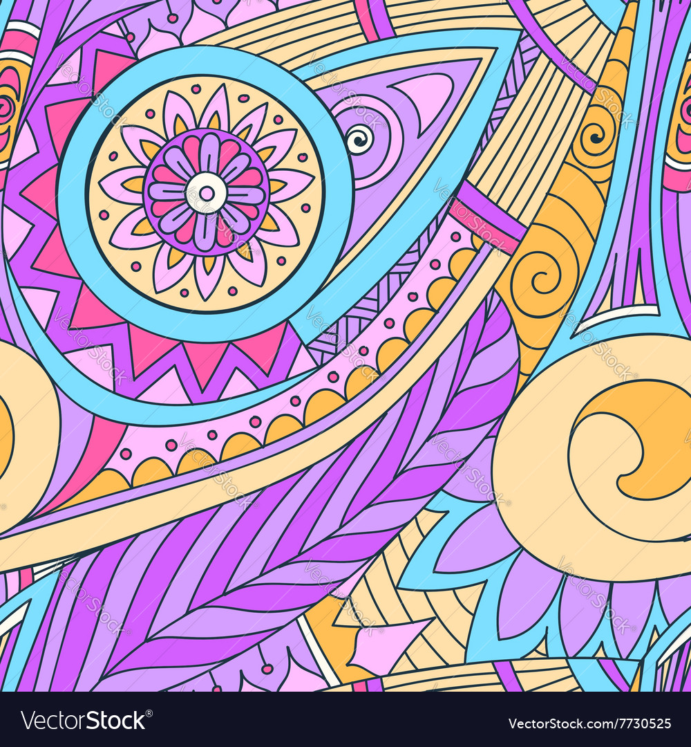 Drawing doddle seamless pattern Royalty Free Vector Image