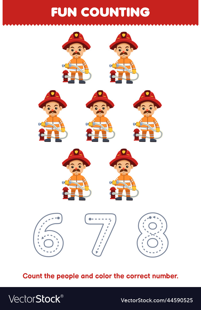 Education game for children count the pictures Vector Image