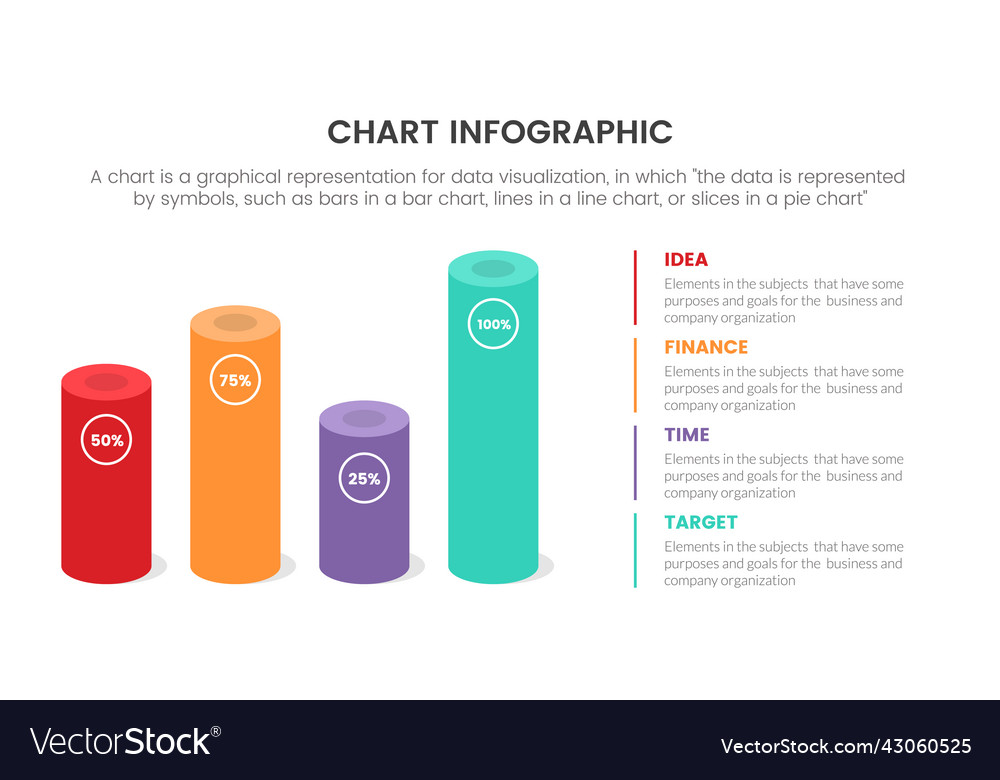 Infographic chart concept for slide presentation Vector Image