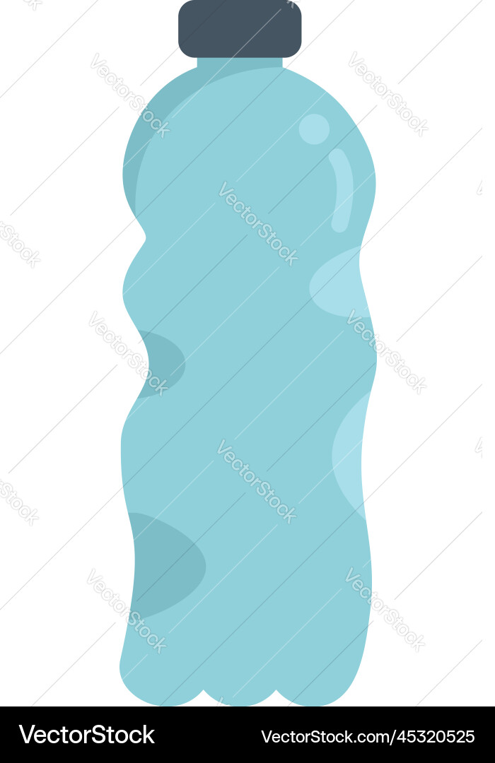 Plastic bottle waste icon flat trash food Vector Image