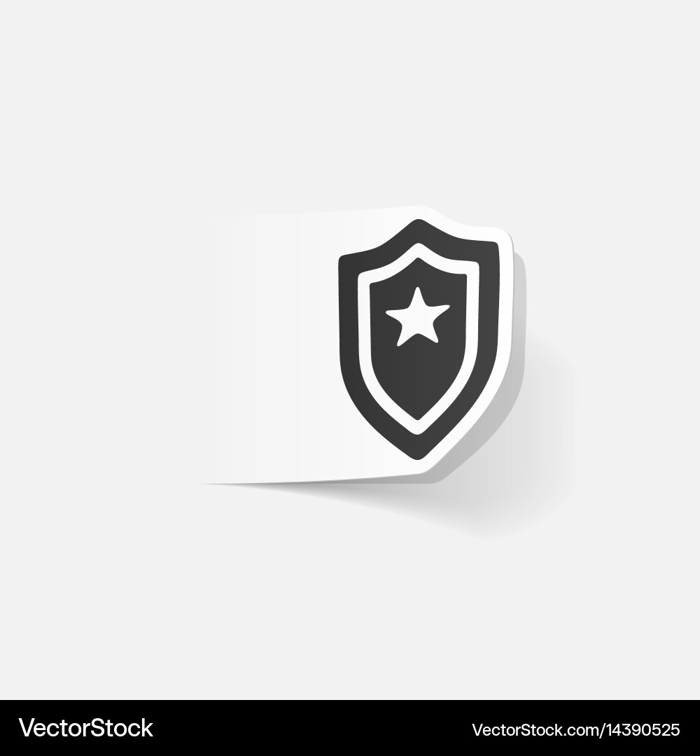 Realistic design element police badge Royalty Free Vector