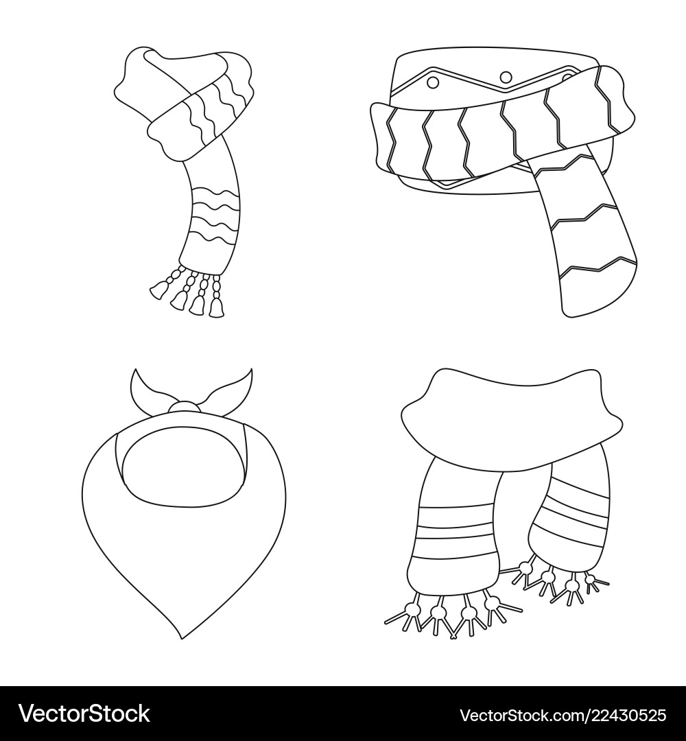 Scarf and shawl sign Royalty Free Vector Image