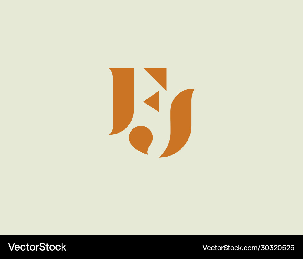 Simple geometric orange color logo icon two Vector Image