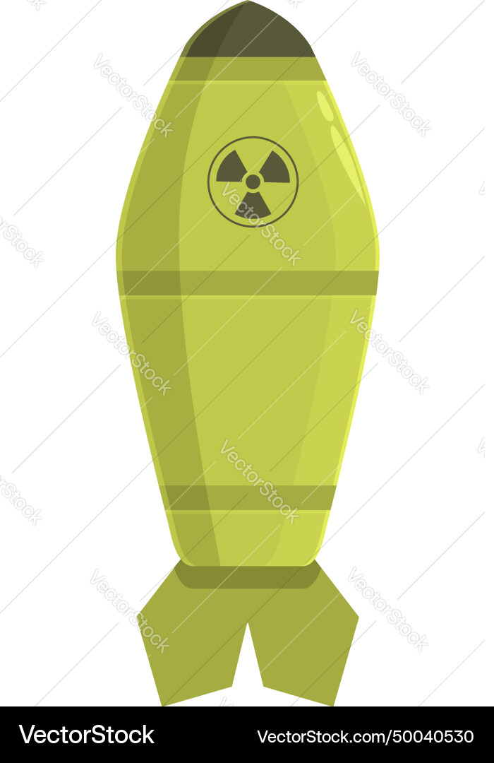 Army nuclear weapon icon cartoon danger Royalty Free Vector