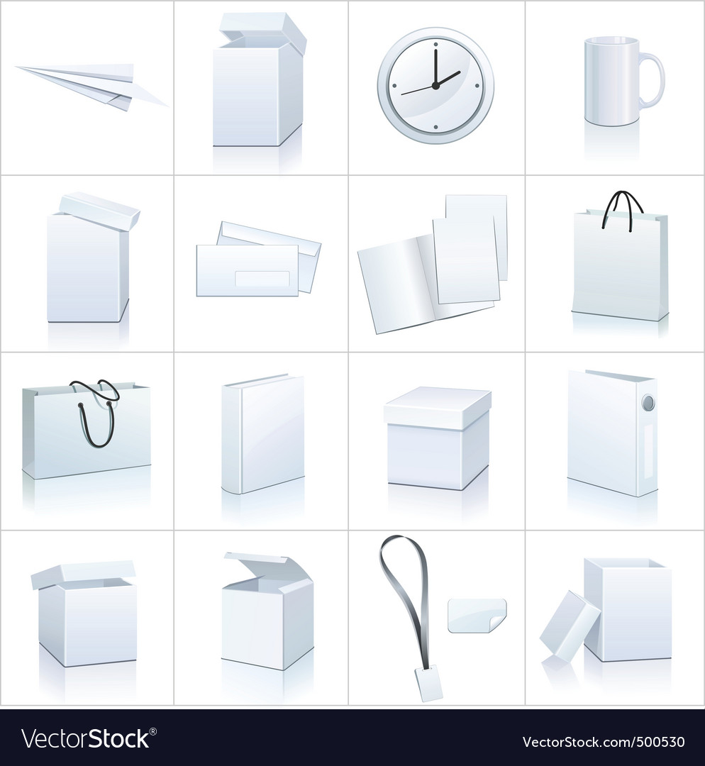 Blank objects Royalty Free Vector Image - VectorStock