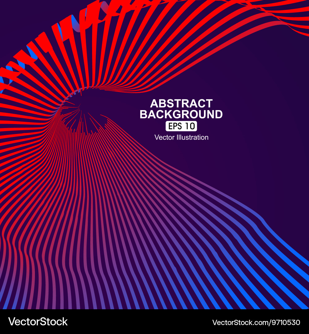 Curve composition have a sense of perspective Vector Image