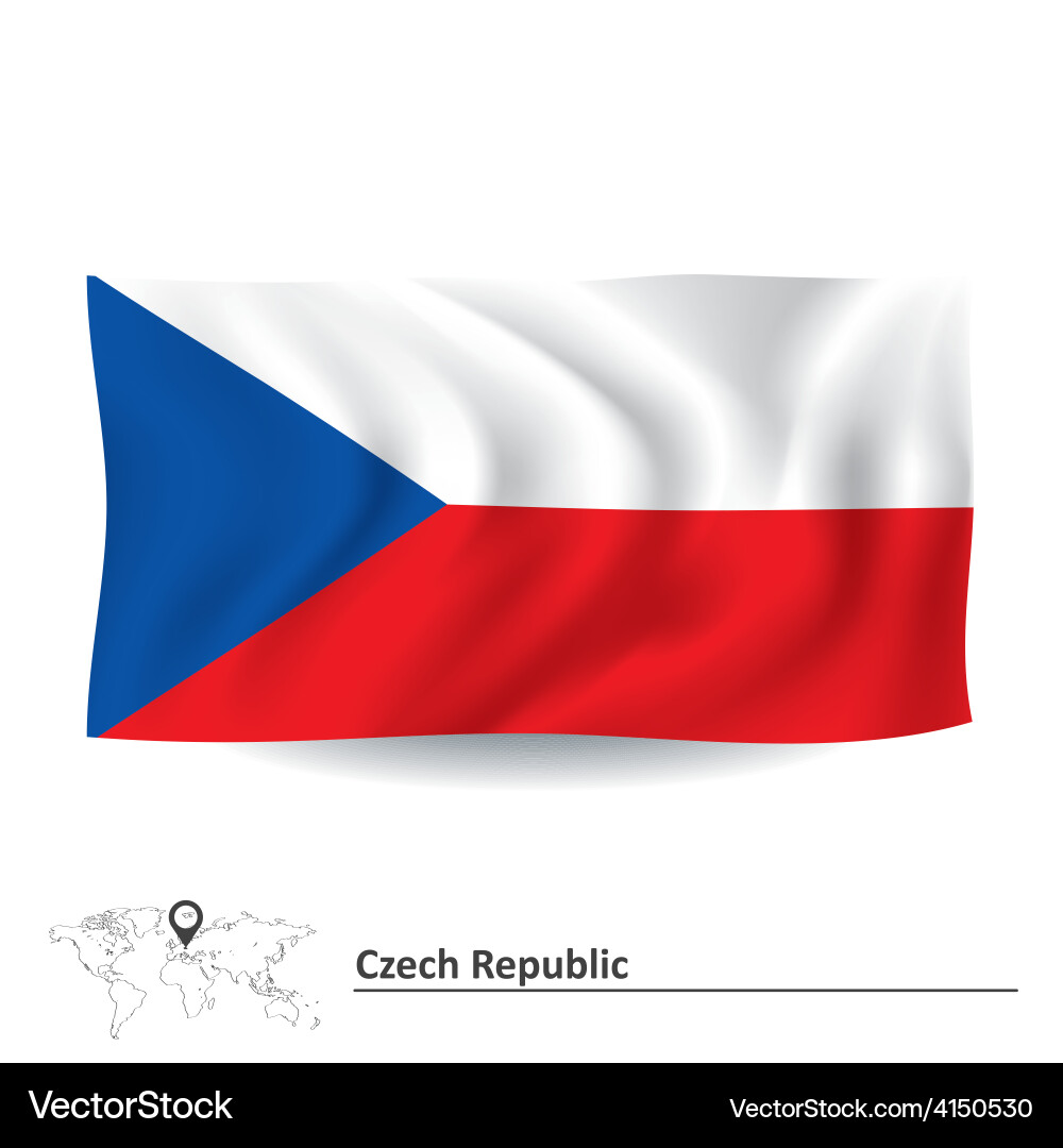 Flag of czech republic Royalty Free Vector Image