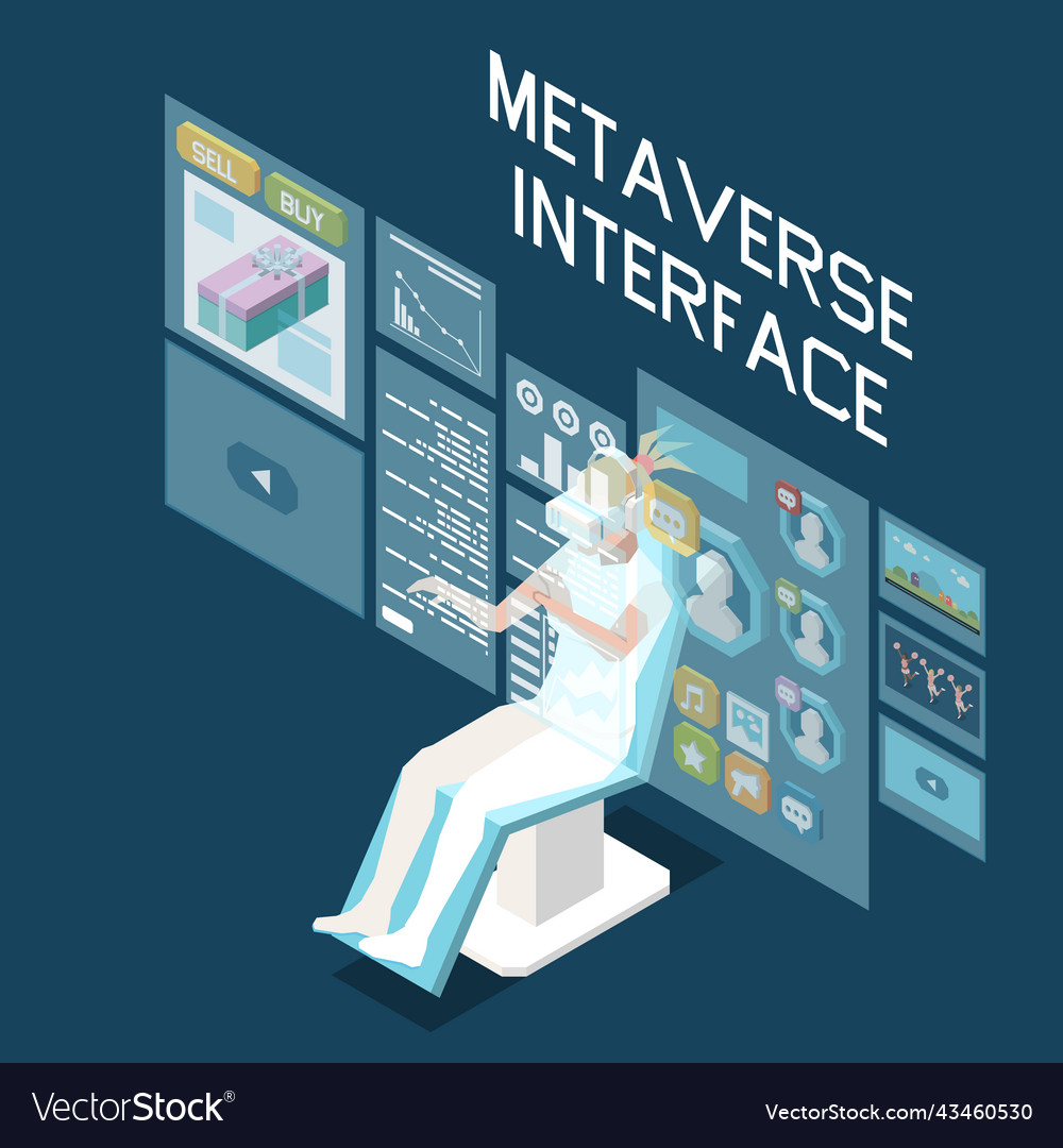 Isometric metaverse concept Royalty Free Vector Image Isometric metaverse concept Royalty Free Vector Image