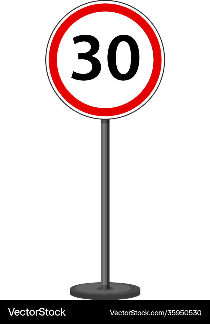 Red traffic sign on white background Royalty Free Vector