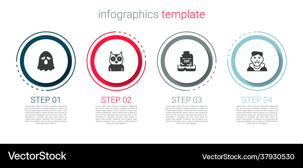 Set ghost owl bird tombstone with rip written Vector Image