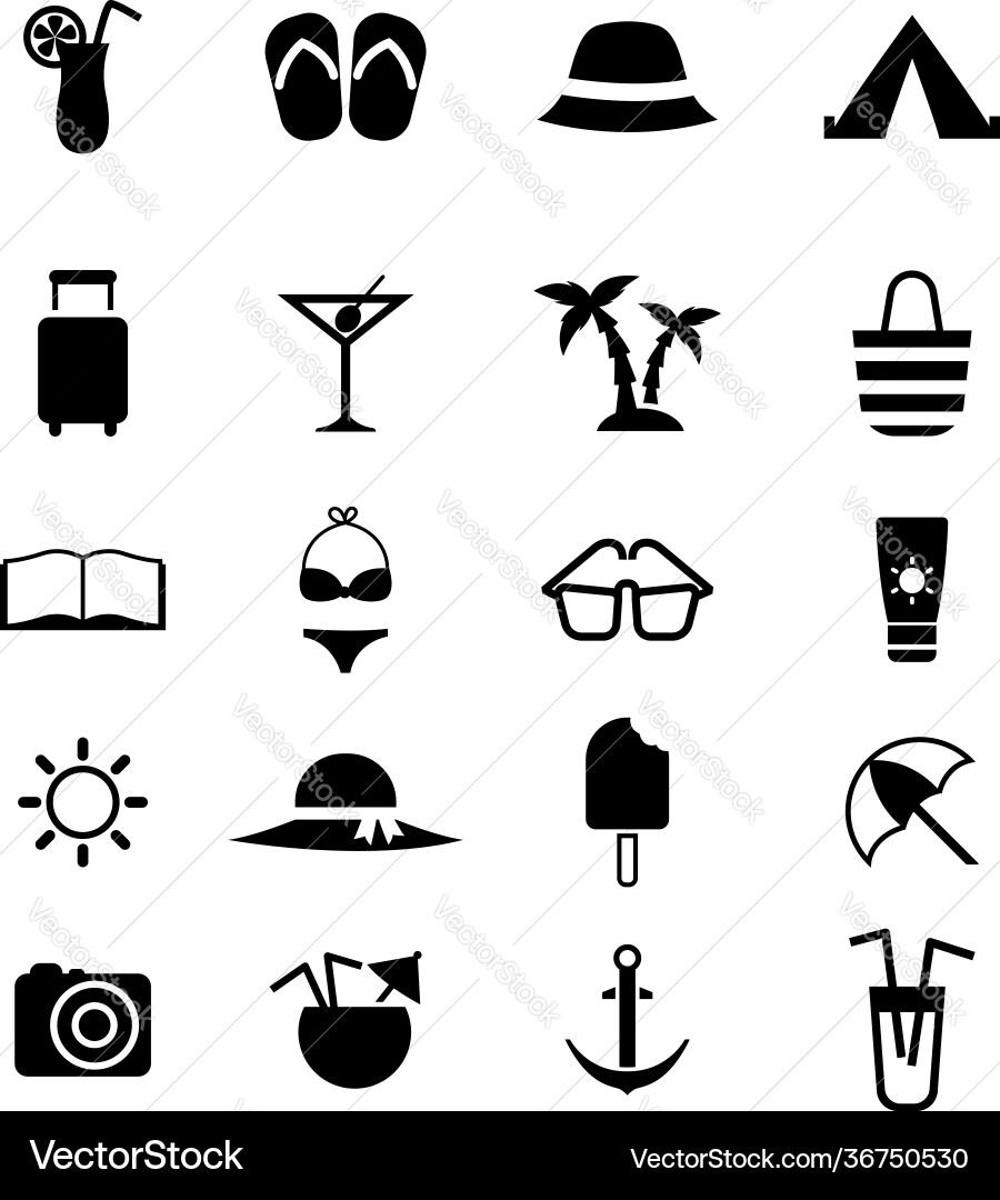 Summer vacation on a white background Royalty Free Vector