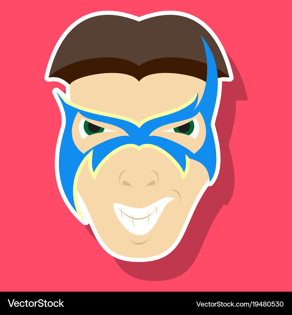 Superhero in action character icon Royalty Free Vector Image