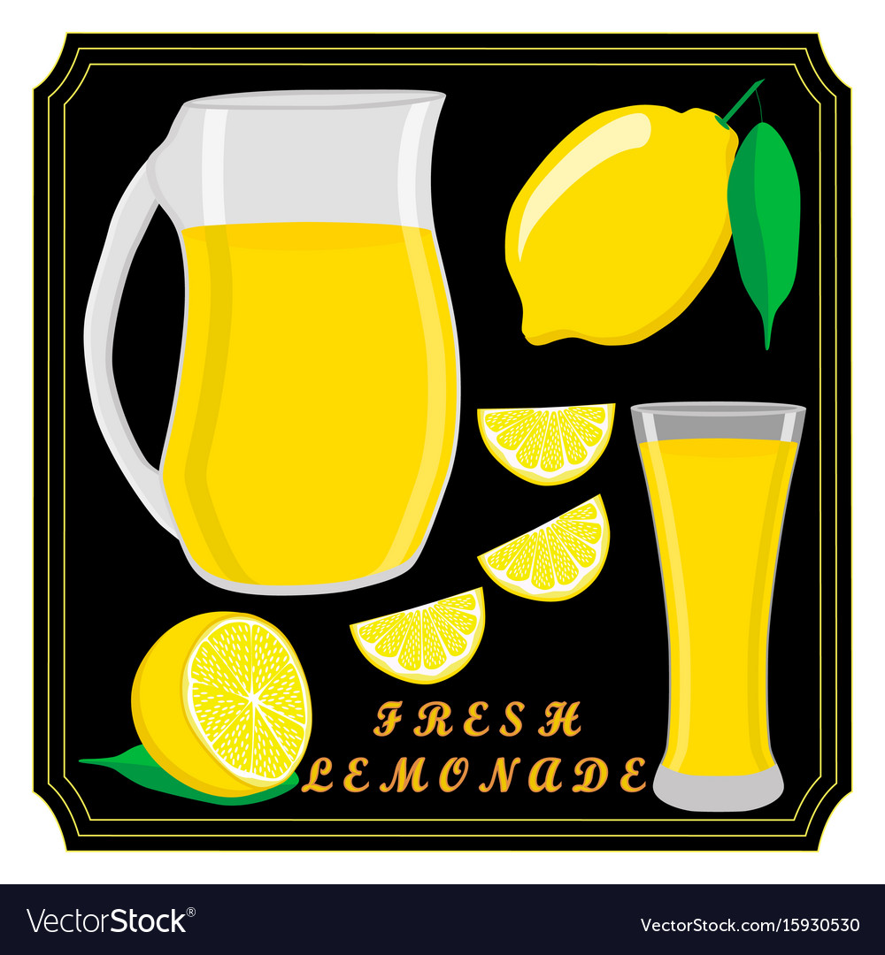 Theme lemonade Royalty Free Vector Image - VectorStock