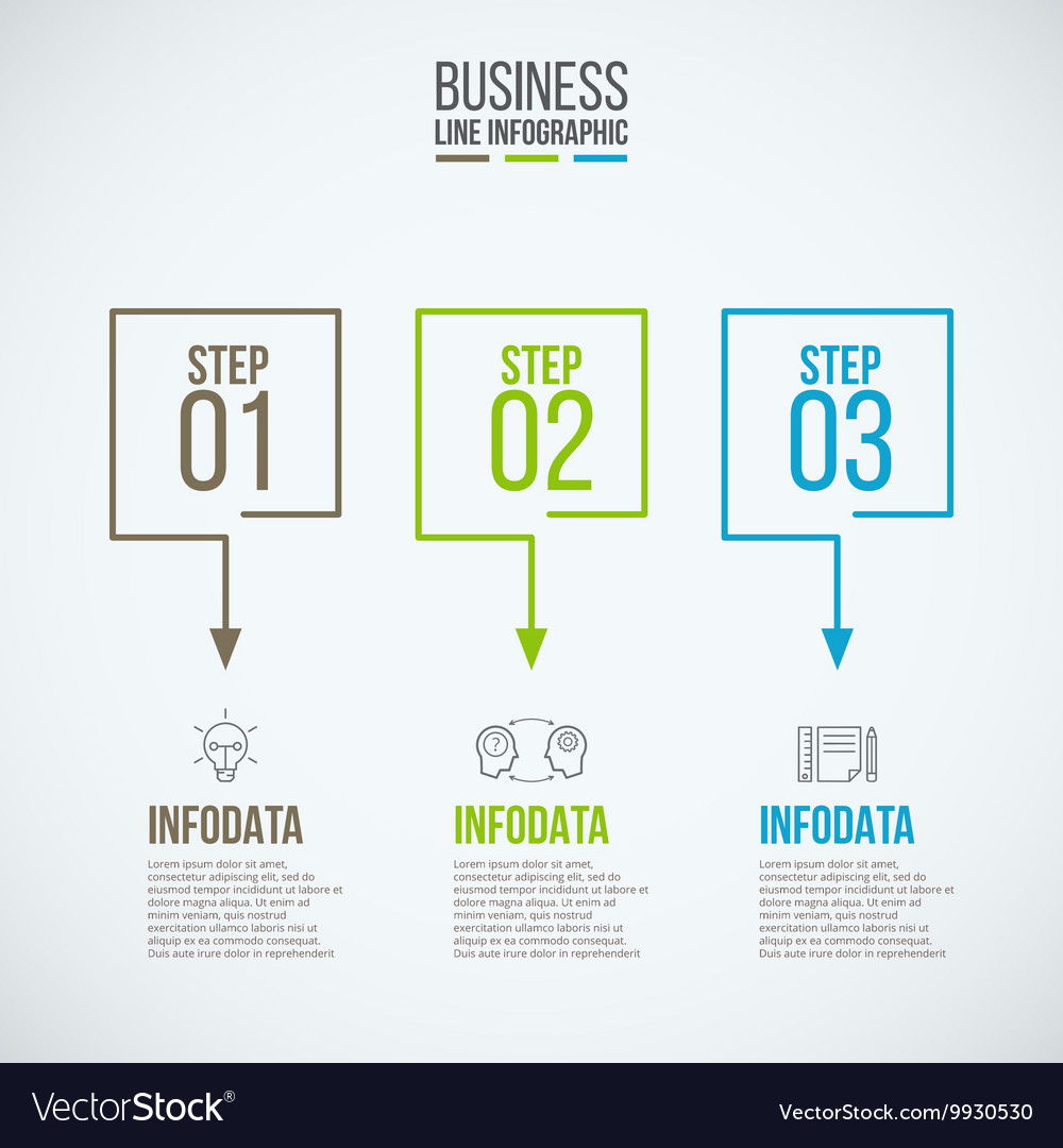 Thin line flat element for infographic Royalty Free Vector