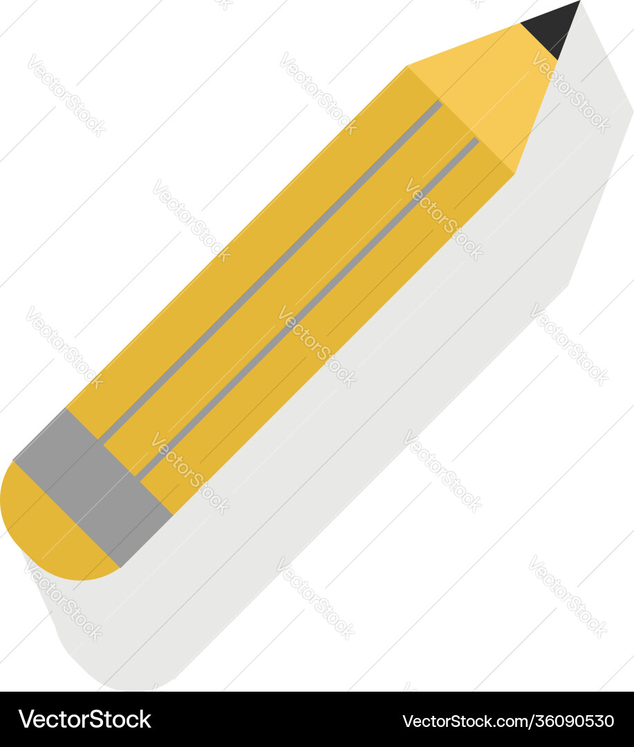 Yellow pen on white background Royalty Free Vector Image