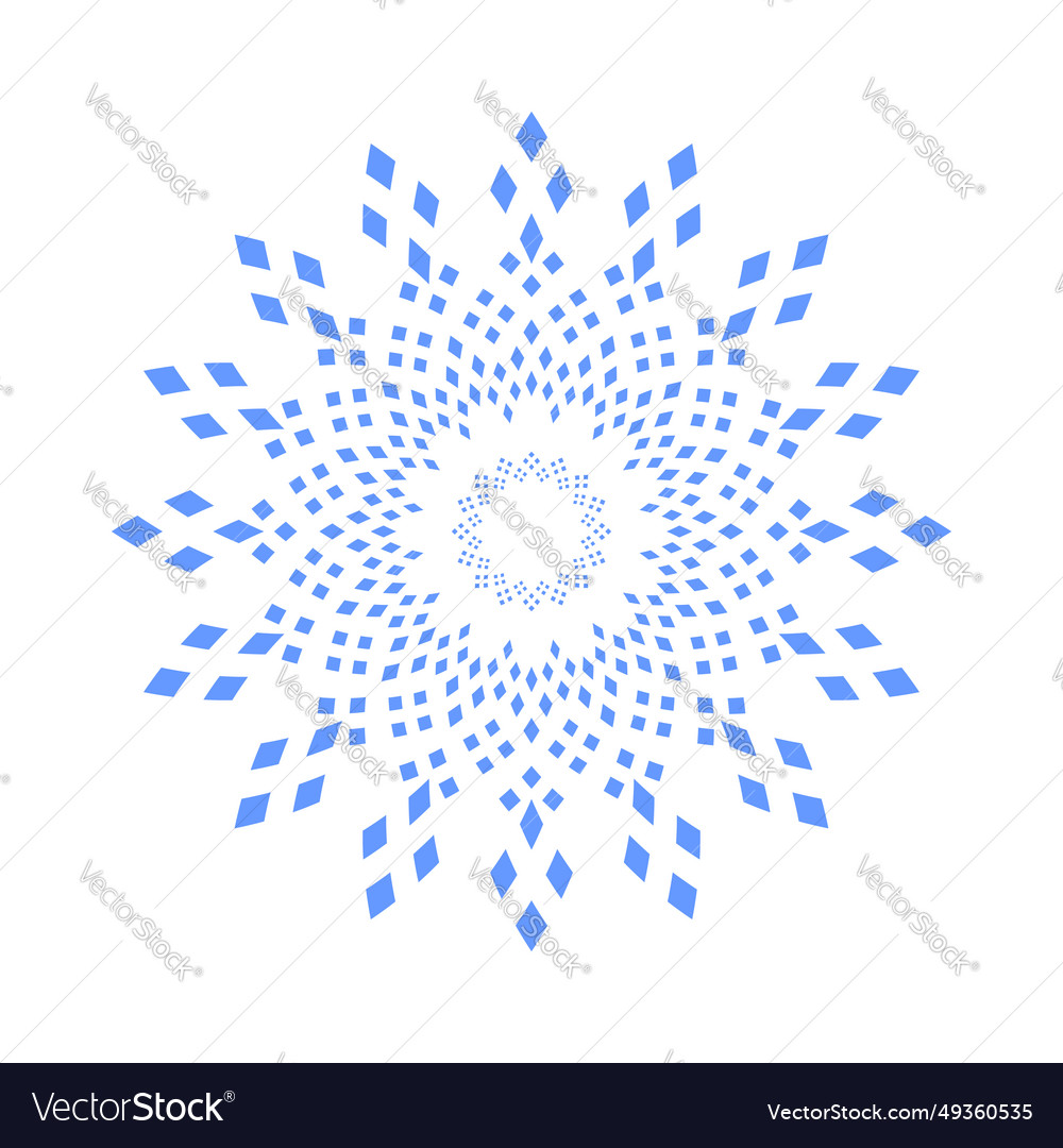 Abstract blue snowflake Royalty Free Vector Image