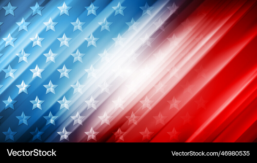 Bright glossy usa flag abstract background Vector Image