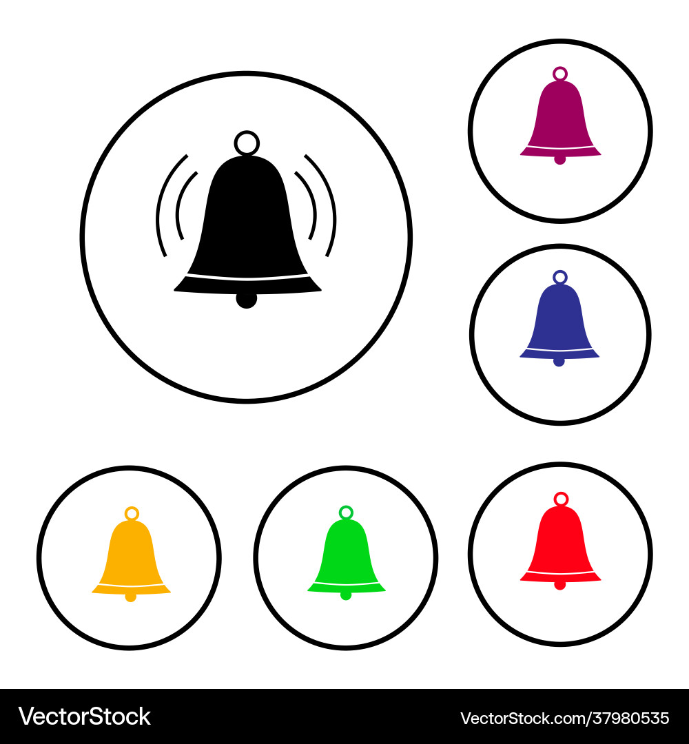 Colorful bells image isolated on white background Vector Image