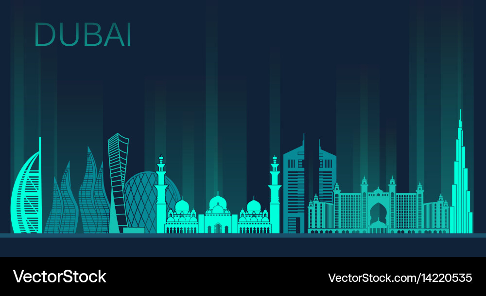 Dubai city stock Royalty Free Vector Image - VectorStock
