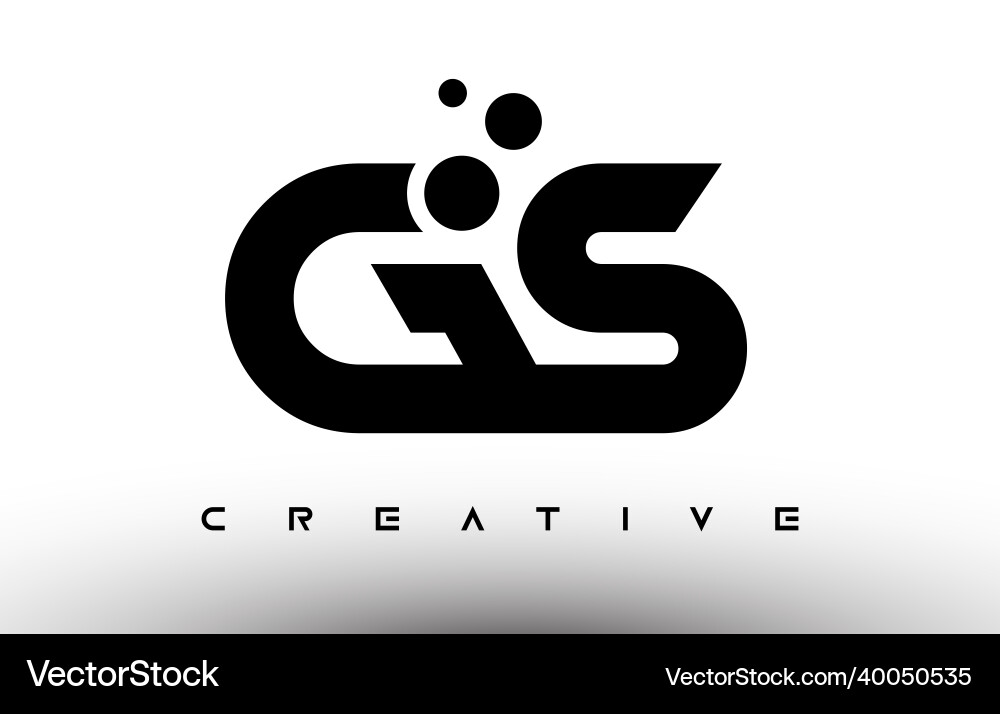 Gs elegant letter logo design icon Royalty Free Vector Image