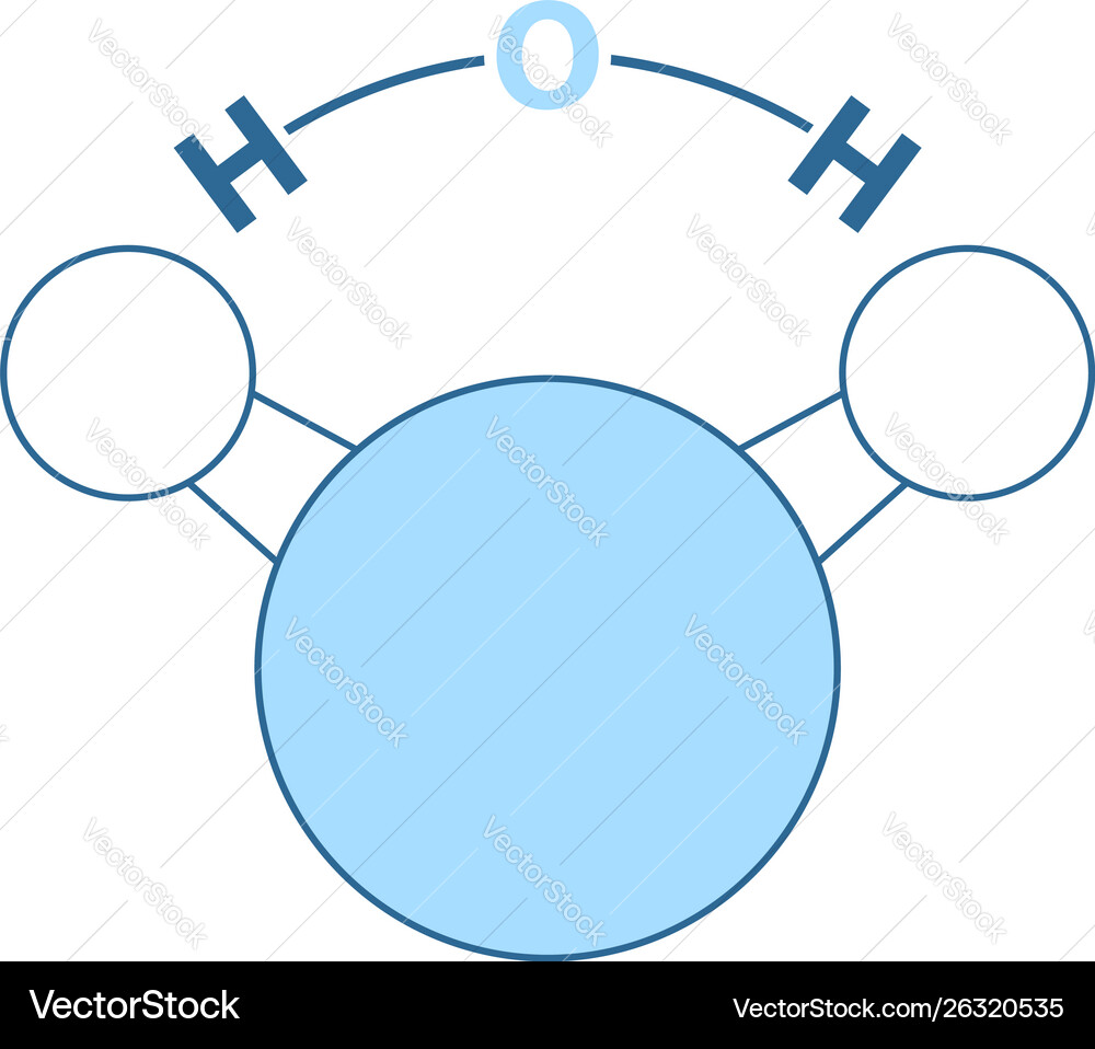 Icon of chemical molecule water Royalty Free Vector Image
