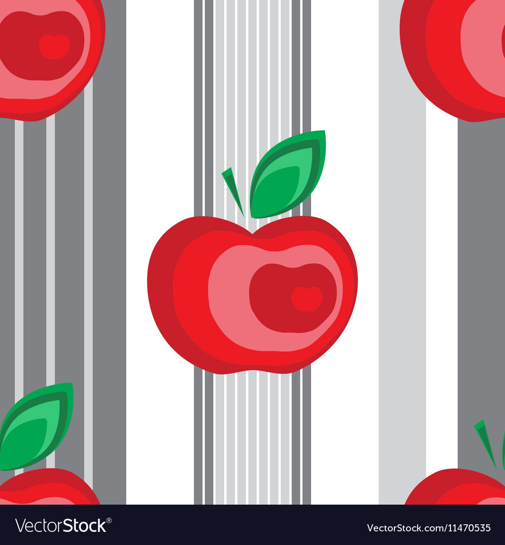 Seamless apple background pattern Royalty Free Vector Image